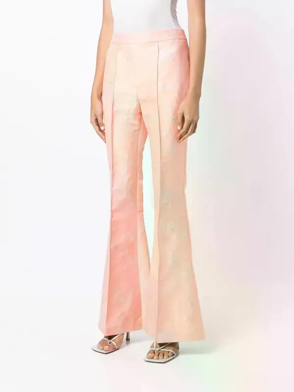 MACGRAW Stereotype Jacquard Flared Trousers