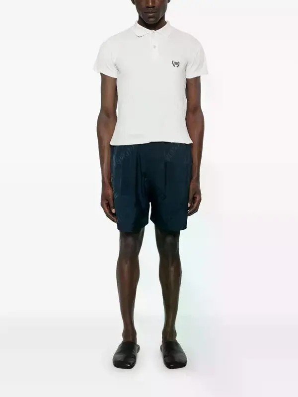 Balenciaga Logo-embroidered Polo Shirt - Grey