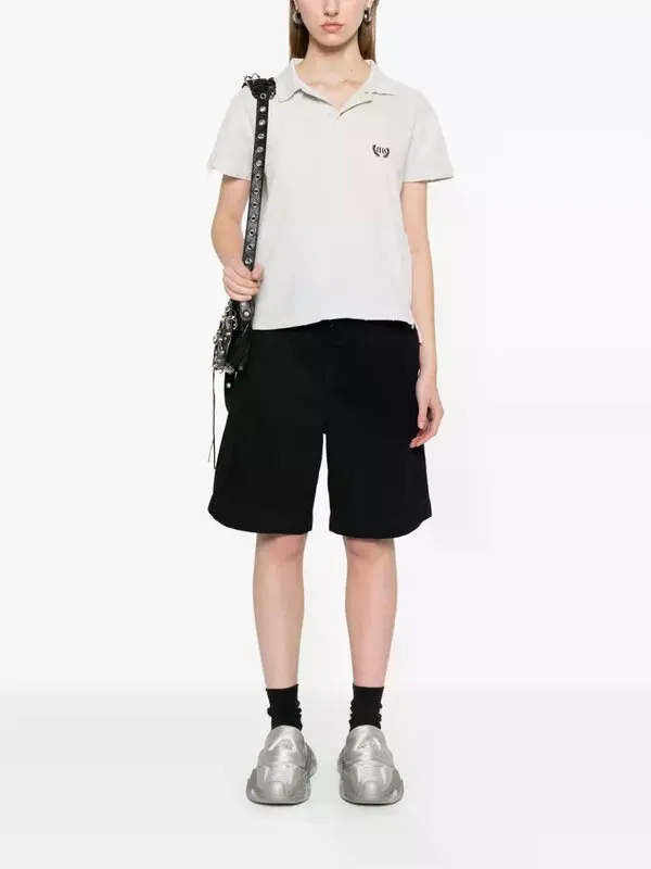 Balenciaga Logo-embroidered Polo Shirt - Grey