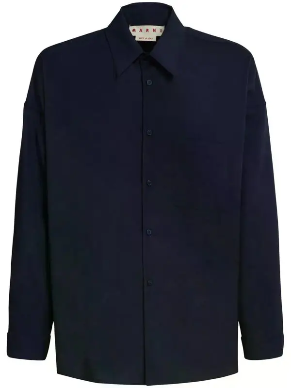 Marni Logo-tag Long-sleeve Shirt