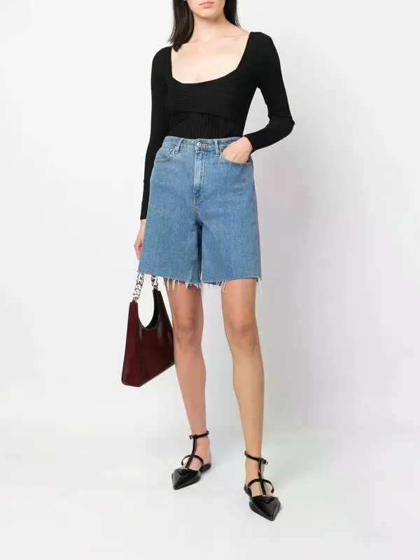 IRO PARIS Wrap-design Ribbed Top
