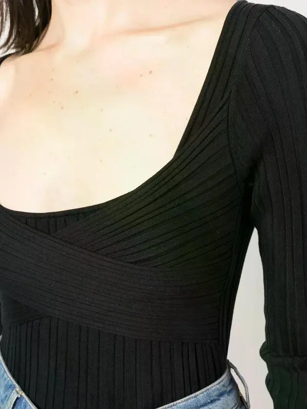 IRO PARIS Wrap-design Ribbed Top