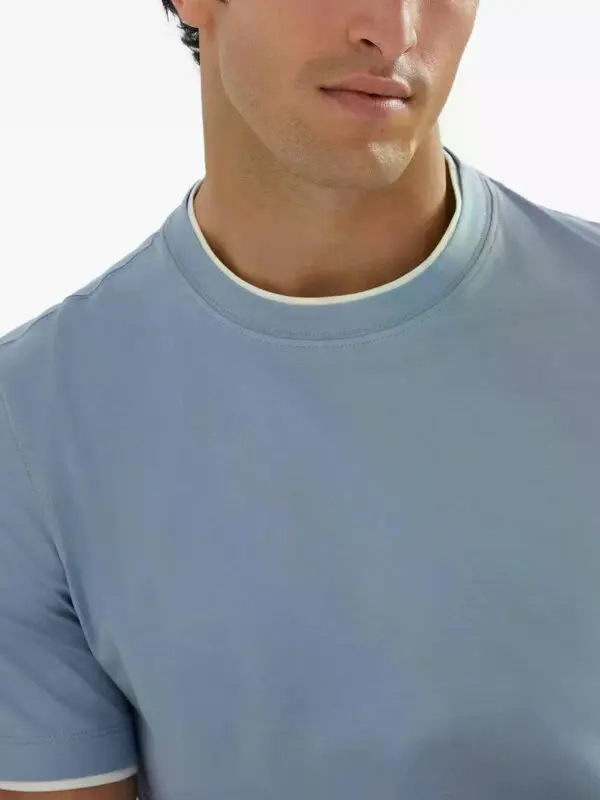 Brunello Cucinelli Contrasting-trim T-shirt
