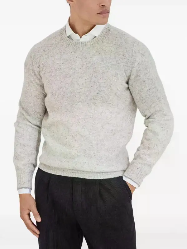 Brunello Cucinelli Mélange-effect Sweater - Grey