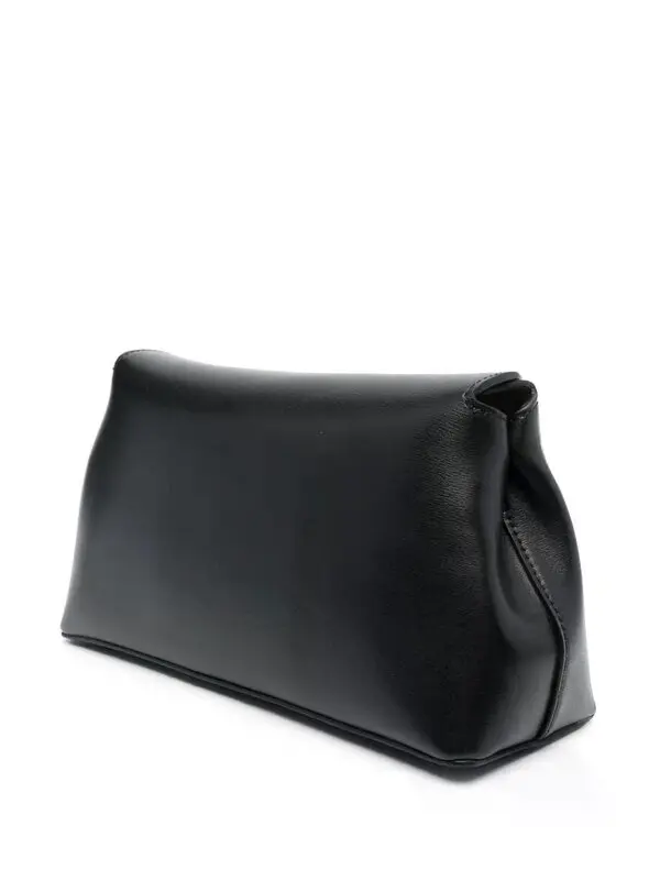 TOTEME T-lock Leather Clutch - Black