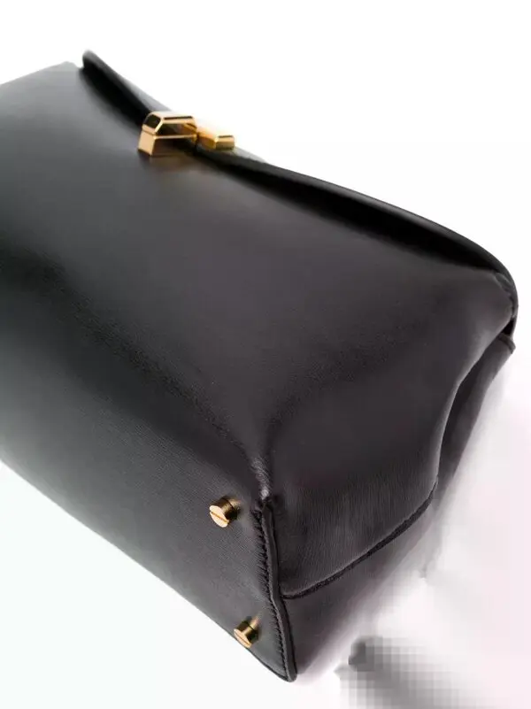 TOTEME T-lock Leather Clutch - Black