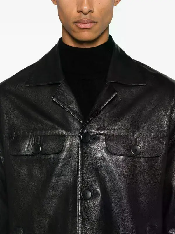 FREI-MUT Long-sleeved Leather Jacket