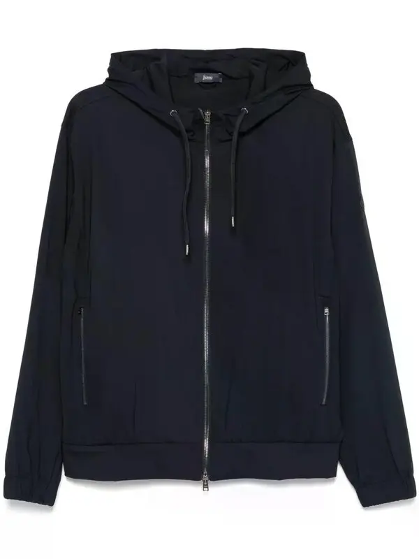 Herno Logo-patch Hoodie - Blue