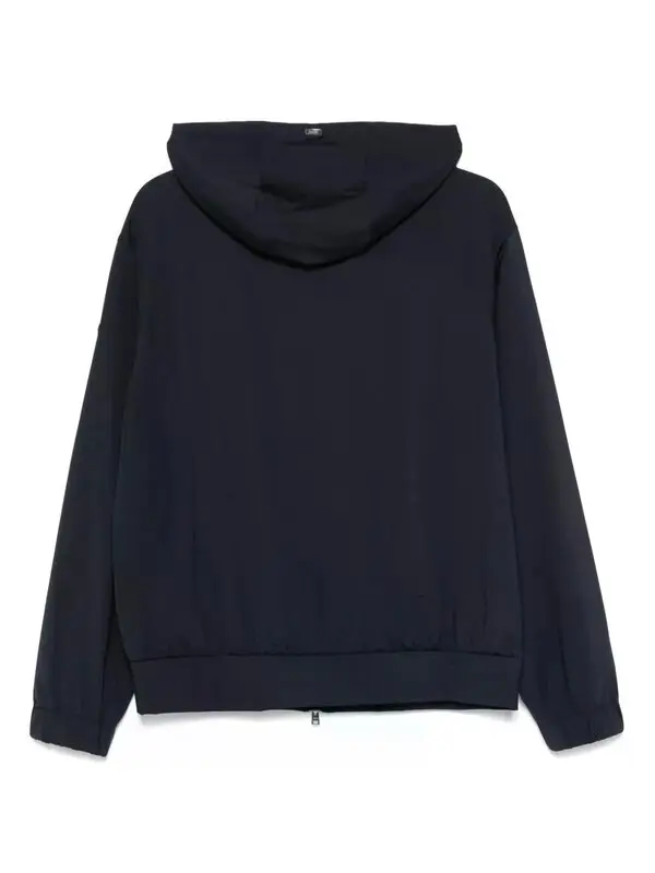 Herno Logo-patch Hoodie - Blue