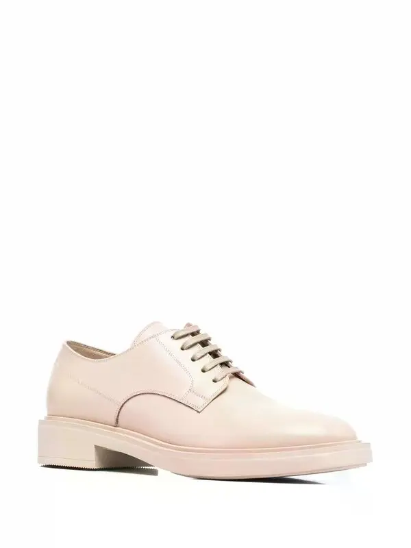 GIANVITO ROSSI Beige Leather Derby Shoes