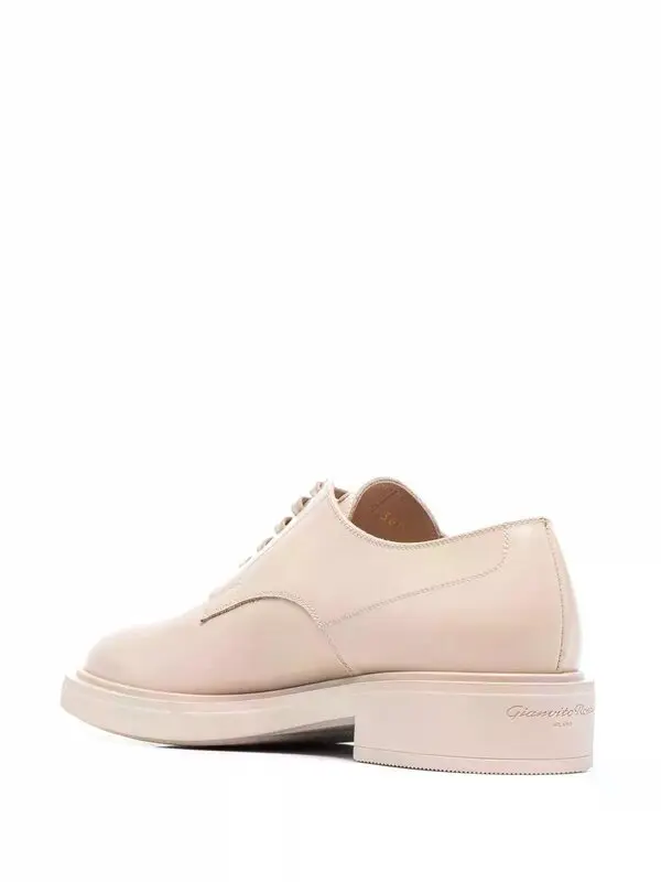 GIANVITO ROSSI Beige Leather Derby Shoes