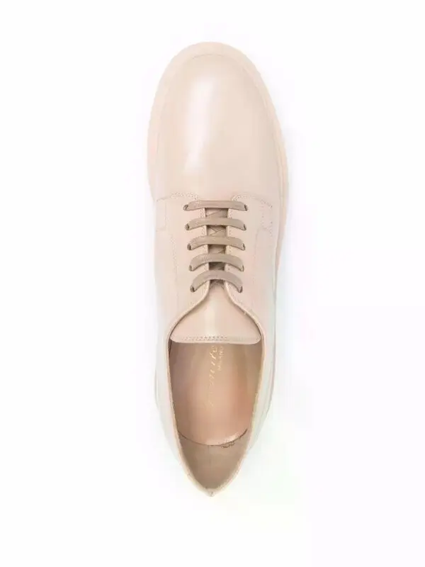 GIANVITO ROSSI Beige Leather Derby Shoes