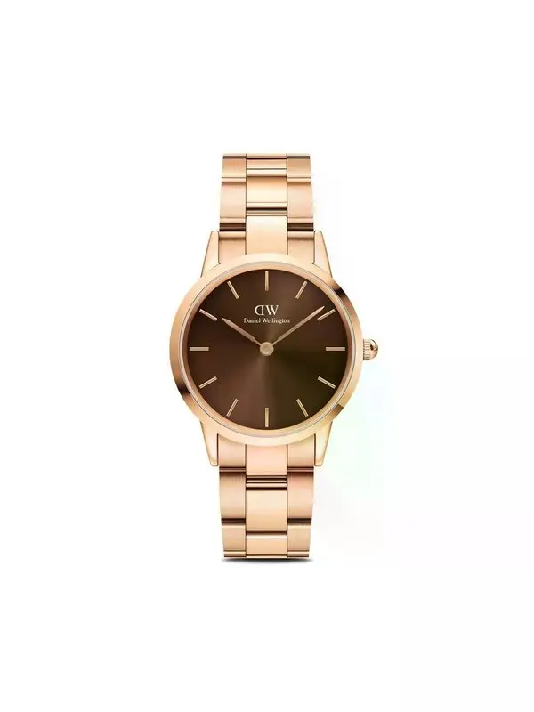 DANIEL WELLINGTON Iconic Link Amber 32mm Watch - Brown