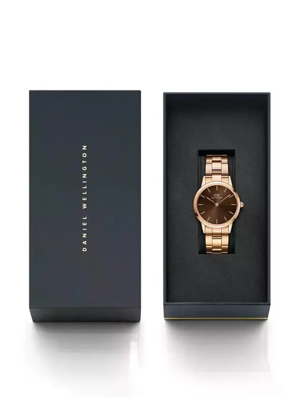 DANIEL WELLINGTON Iconic Link Amber 32mm Watch - Brown