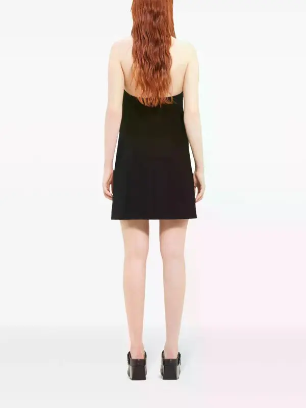 COURREGES Logo-patch Halterneck Minidress
