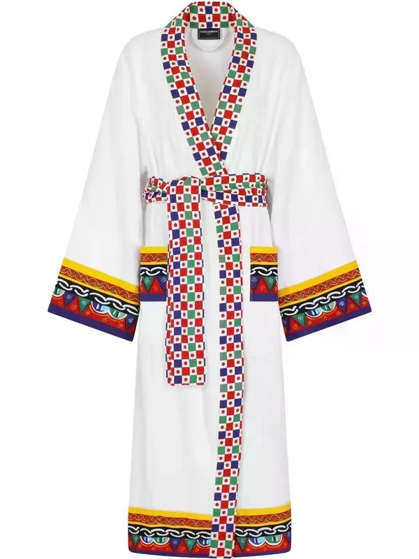 Dolce & Gabbana Terry Bath Robe - White