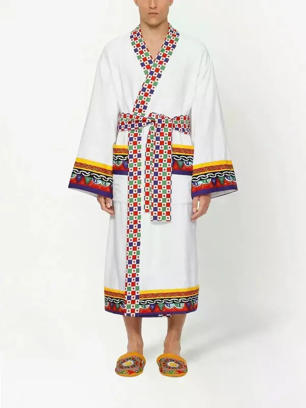 Dolce & Gabbana Terry Bath Robe - White