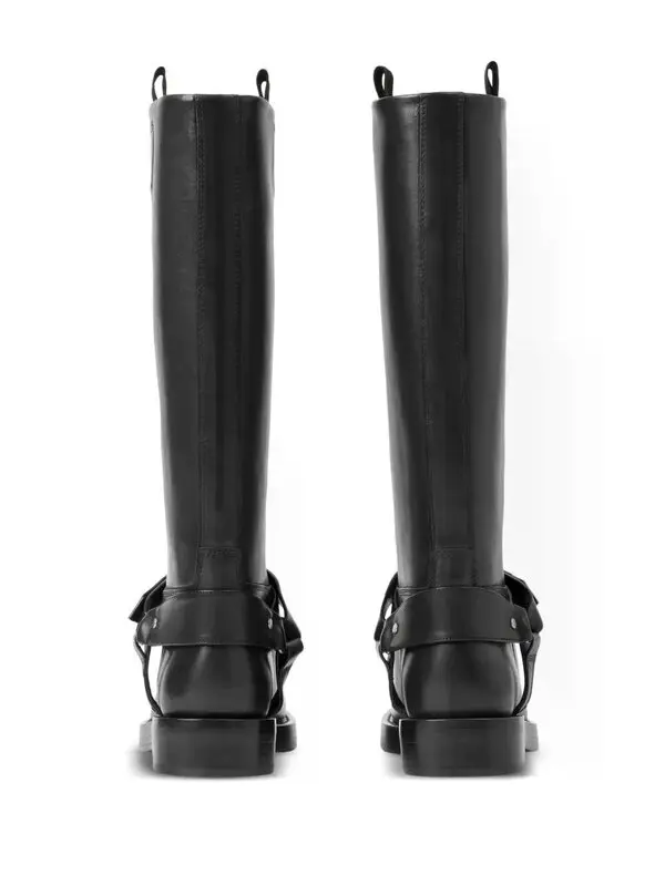 Burberry Saddle Knee-high Leather Boots
