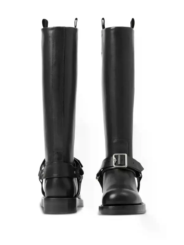 Burberry Saddle Knee-high Leather Boots
