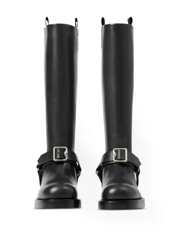 Burberry Saddle Knee-high Leather Boots