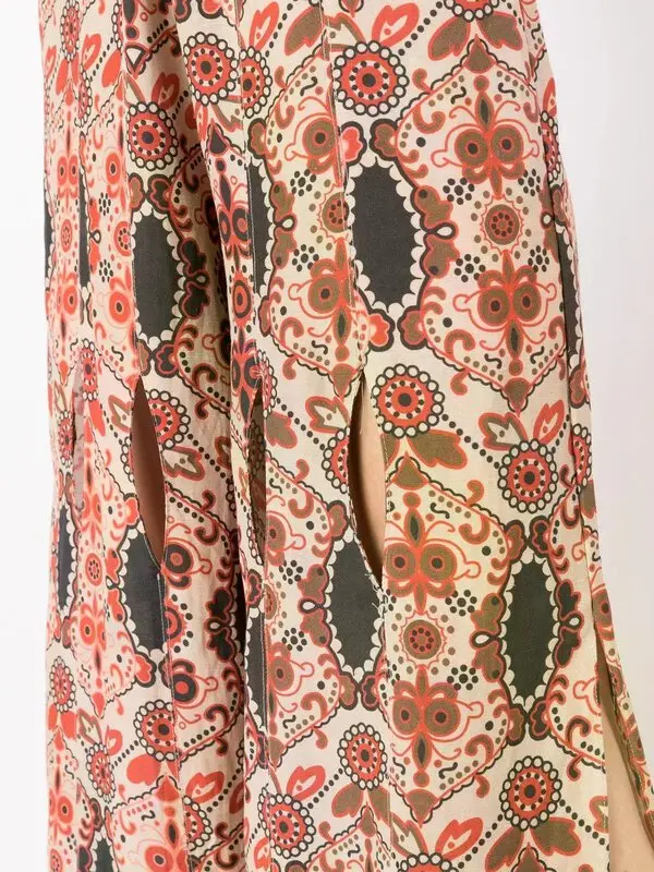 AMIR SLAMA Floral-print Flared Trousers