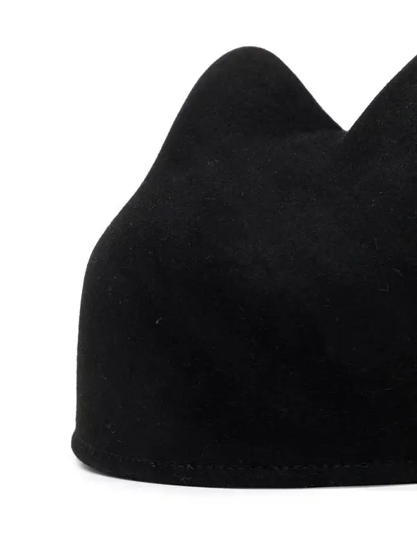 MAISON MICHEL Jamie Felt Ear Cap - Black