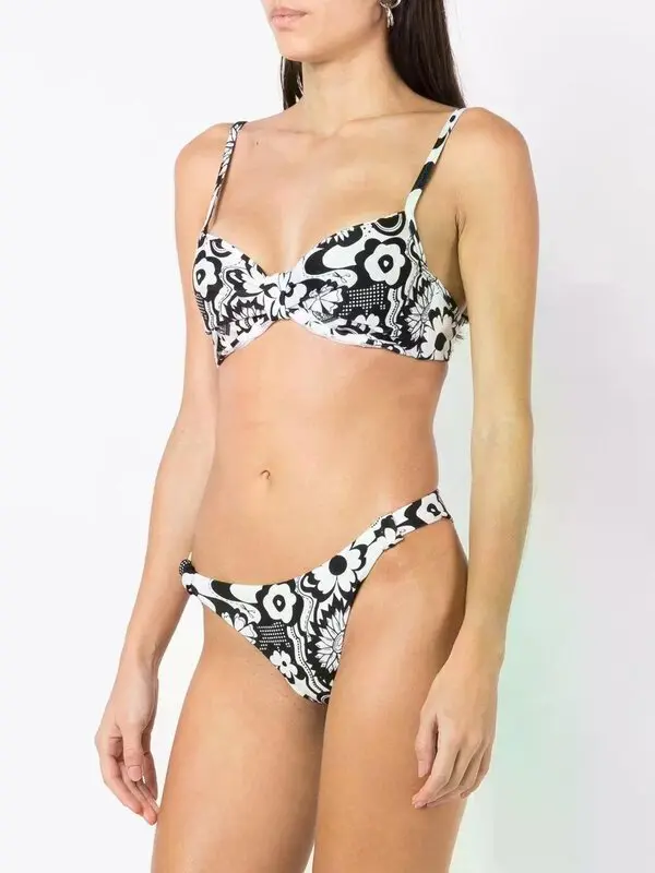 AMIR SLAMA Floral-print Bikini Set