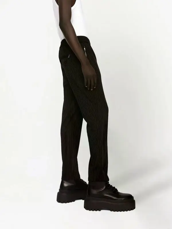 Dolce & Gabbana Logo-patch Pinstriped Track Pants