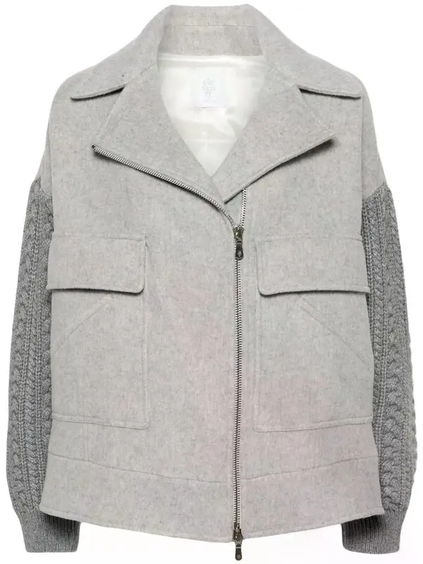 Eleventy Contrast-sleeve Jacket