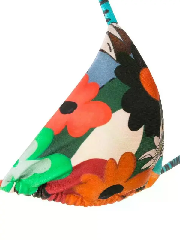 AMIR SLAMA Floral-print Halterneck Bikini