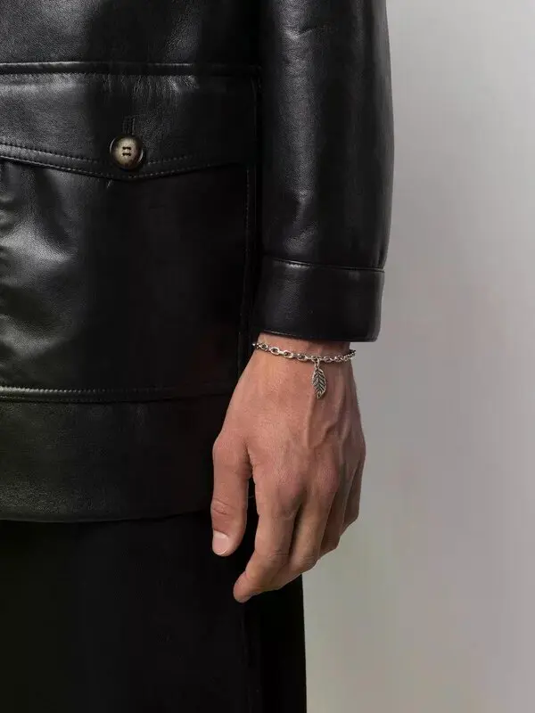 Emanuele Bicocchi Leaf-detail Chain-link Bracelet