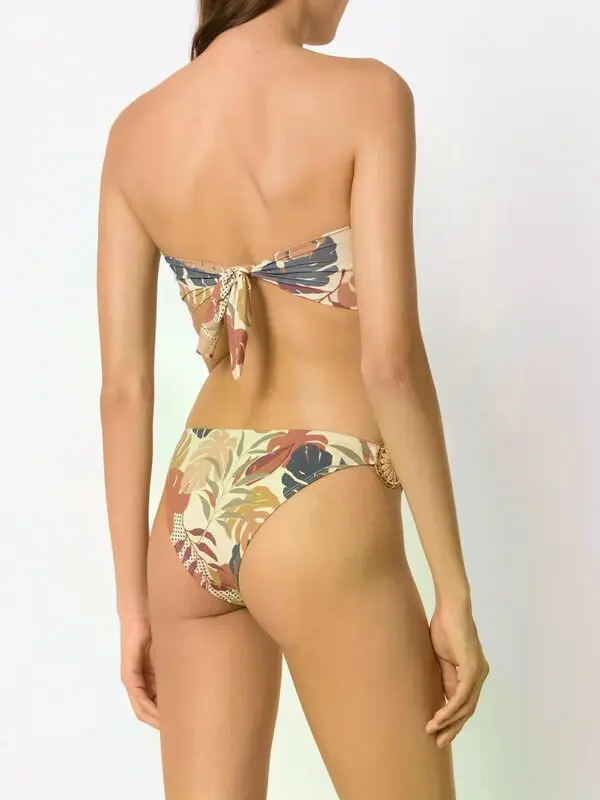 AMIR SLAMA Palm Leaf Print Bikini