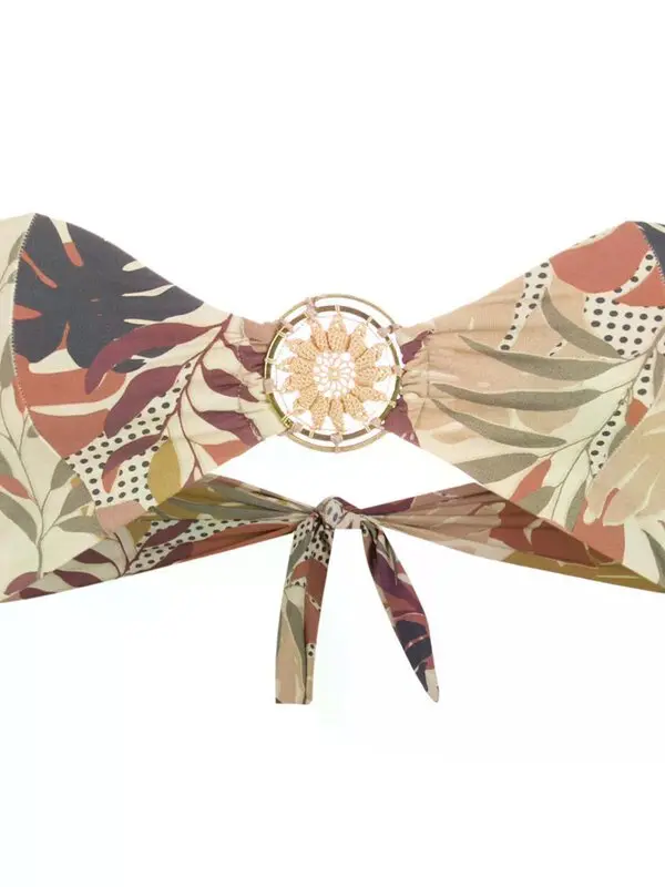 AMIR SLAMA Palm Leaf Print Bikini
