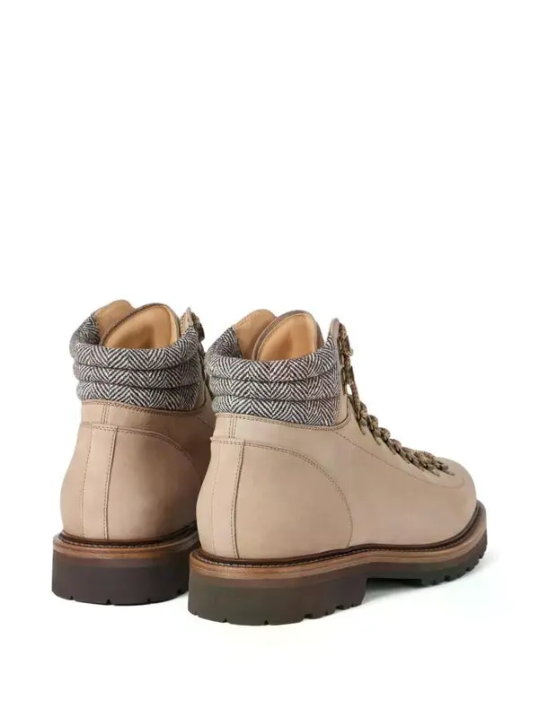 Brunello Cucinelli Leather Hiking Boots
