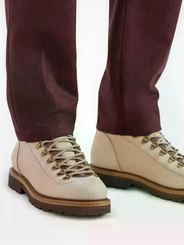 Brunello Cucinelli Leather Hiking Boots