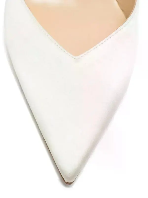 JIMMY CHOO Saeda 100 Embellished Stiletto Heel Pumps - White