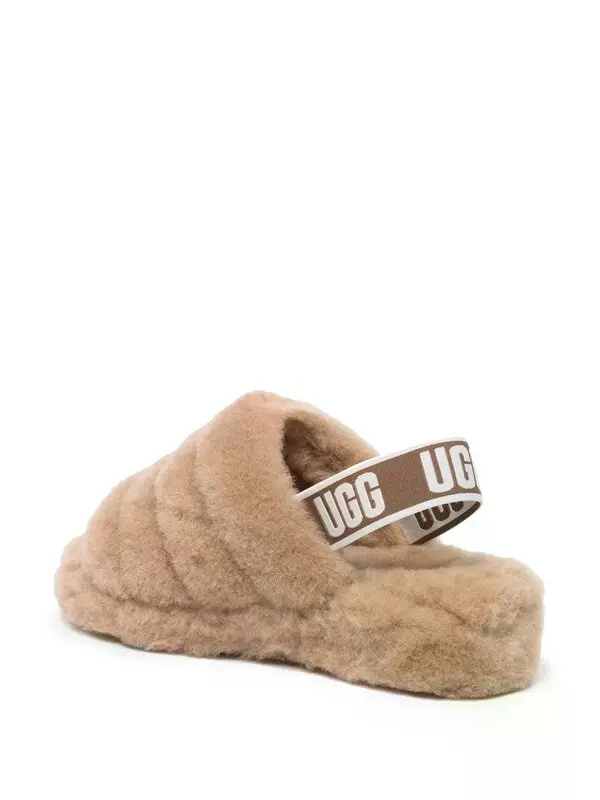 UGG Fluff Yeah Slingback Slippers - Brown
