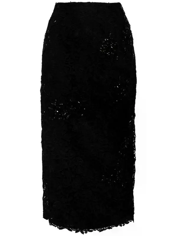 Carolina Herrera Lace-detailed Pencil Skirt