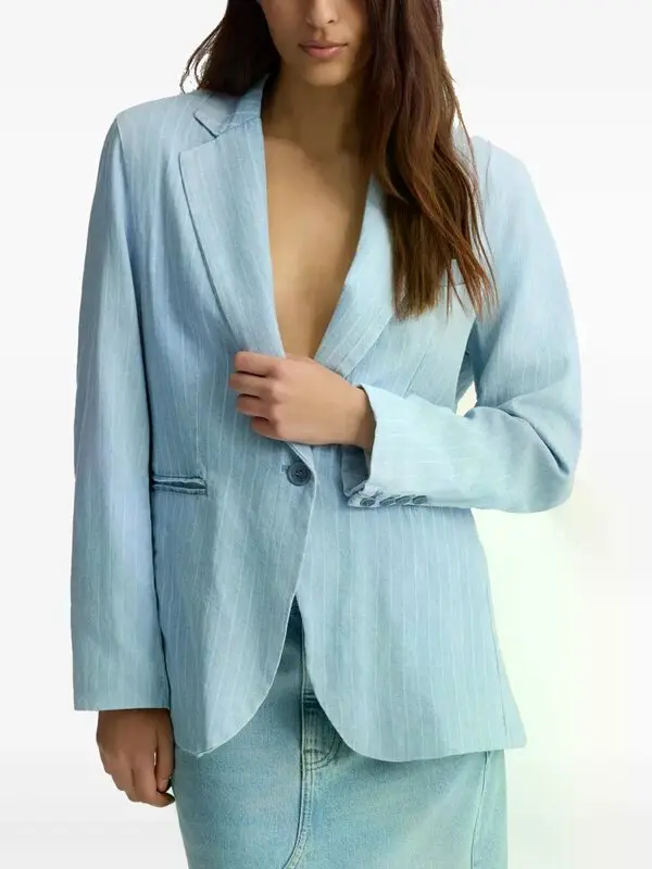 Liu Jo Pinstripe Denim Blazer