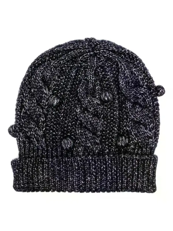 ONEFIFTEEN Glitter Cable-knit Beanie - Blue