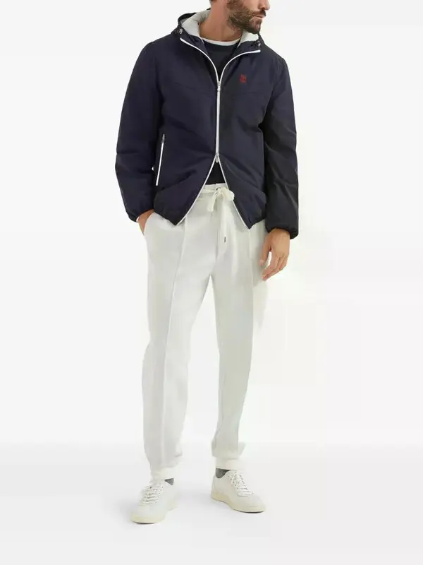 Brunello Cucinelli Zip-up Bomber Jacket - Blue