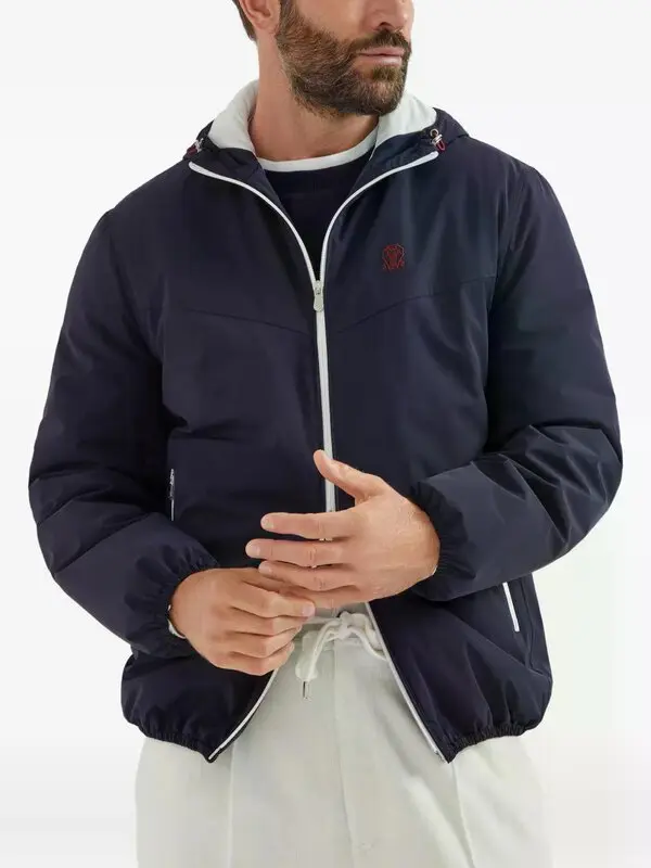 Brunello Cucinelli Zip-up Bomber Jacket - Blue