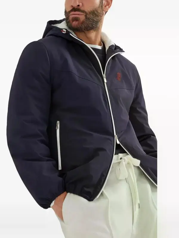 Brunello Cucinelli Zip-up Bomber Jacket - Blue