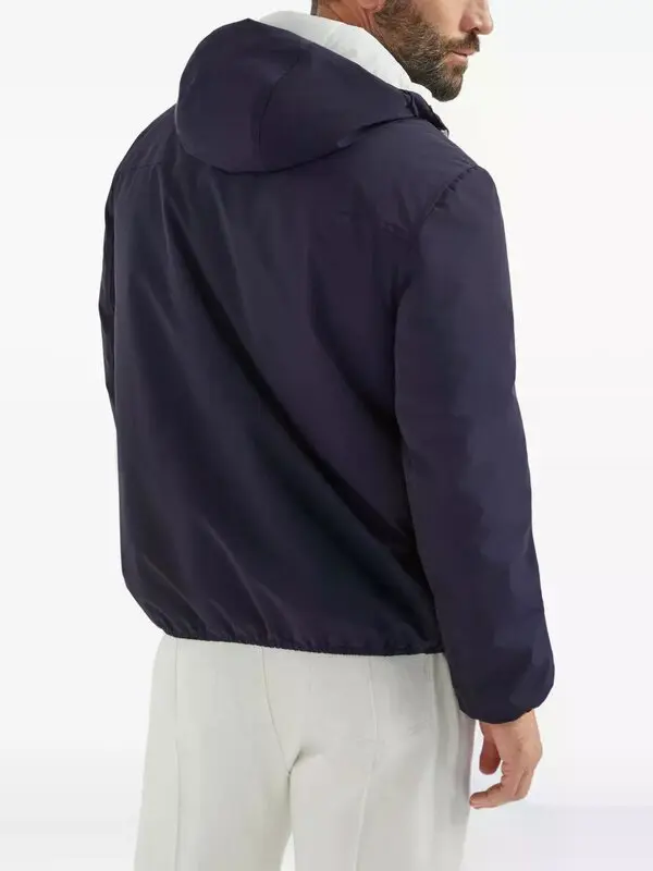 Brunello Cucinelli Zip-up Bomber Jacket - Blue