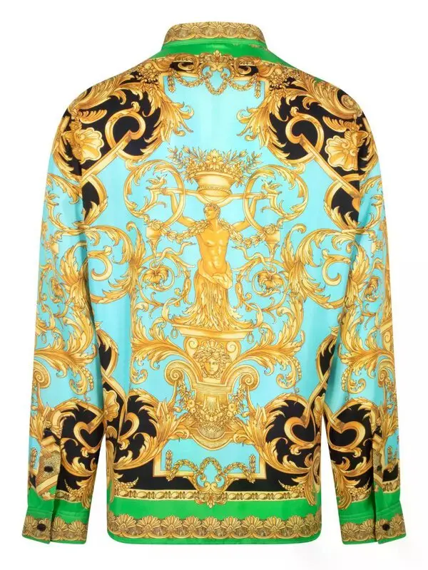Versace Barocco-print Shirt - Green