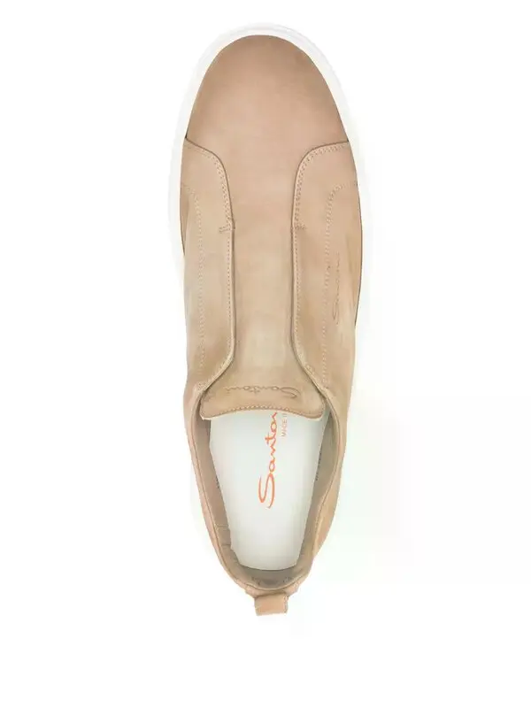 Santoni Suede Loafers - Neutrals