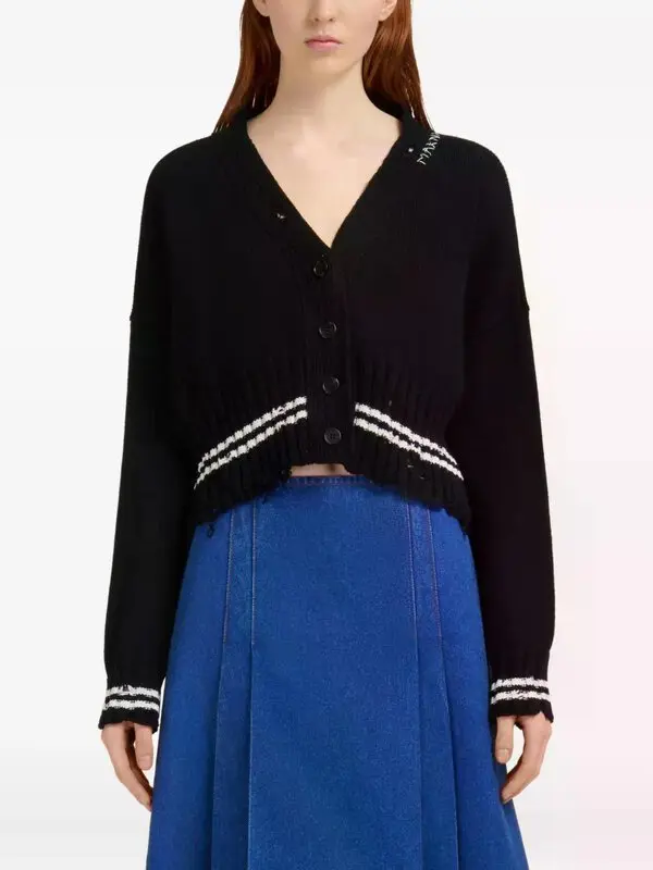 Marni V-neck Cropped Cardigan