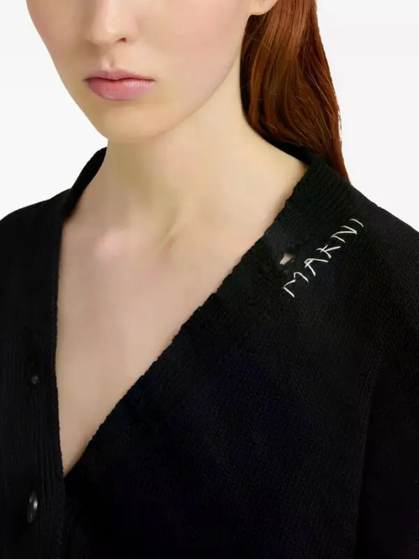 Marni V-neck Cropped Cardigan