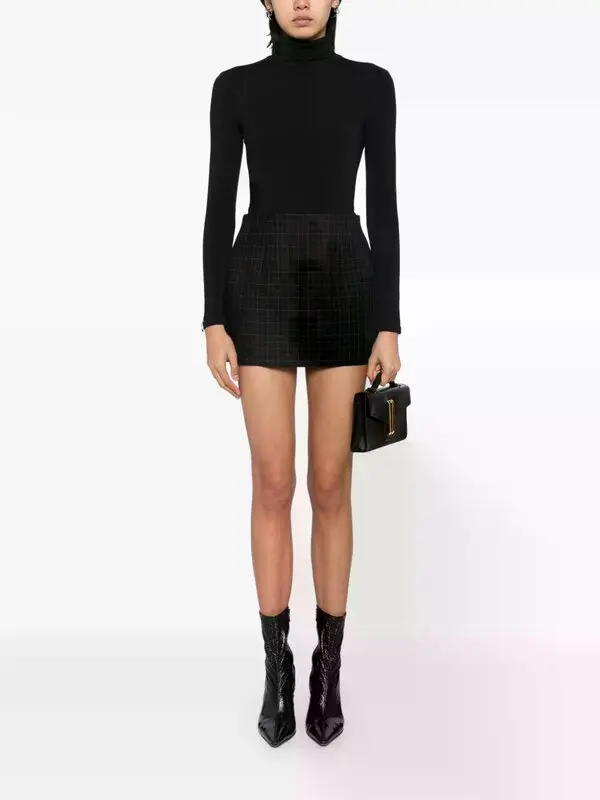 Wardrobe.NYC Contour Mini Skirt - Black