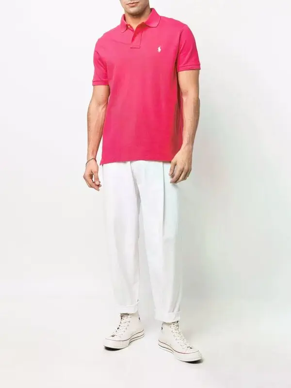Polo Ralph Lauren Piqué Embroidered Polo Shirt - Pink